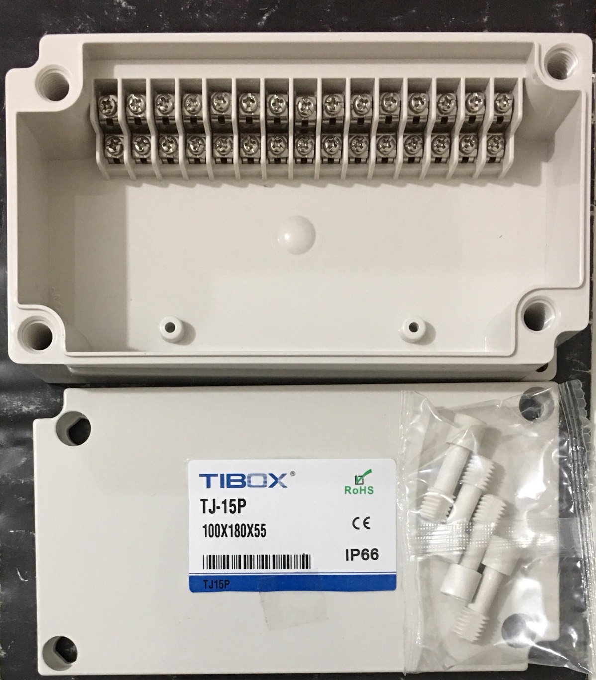15 poles terminal block box TJ-15P TJ-15P-M TJ-15P-S and BC-AG-15PT ...