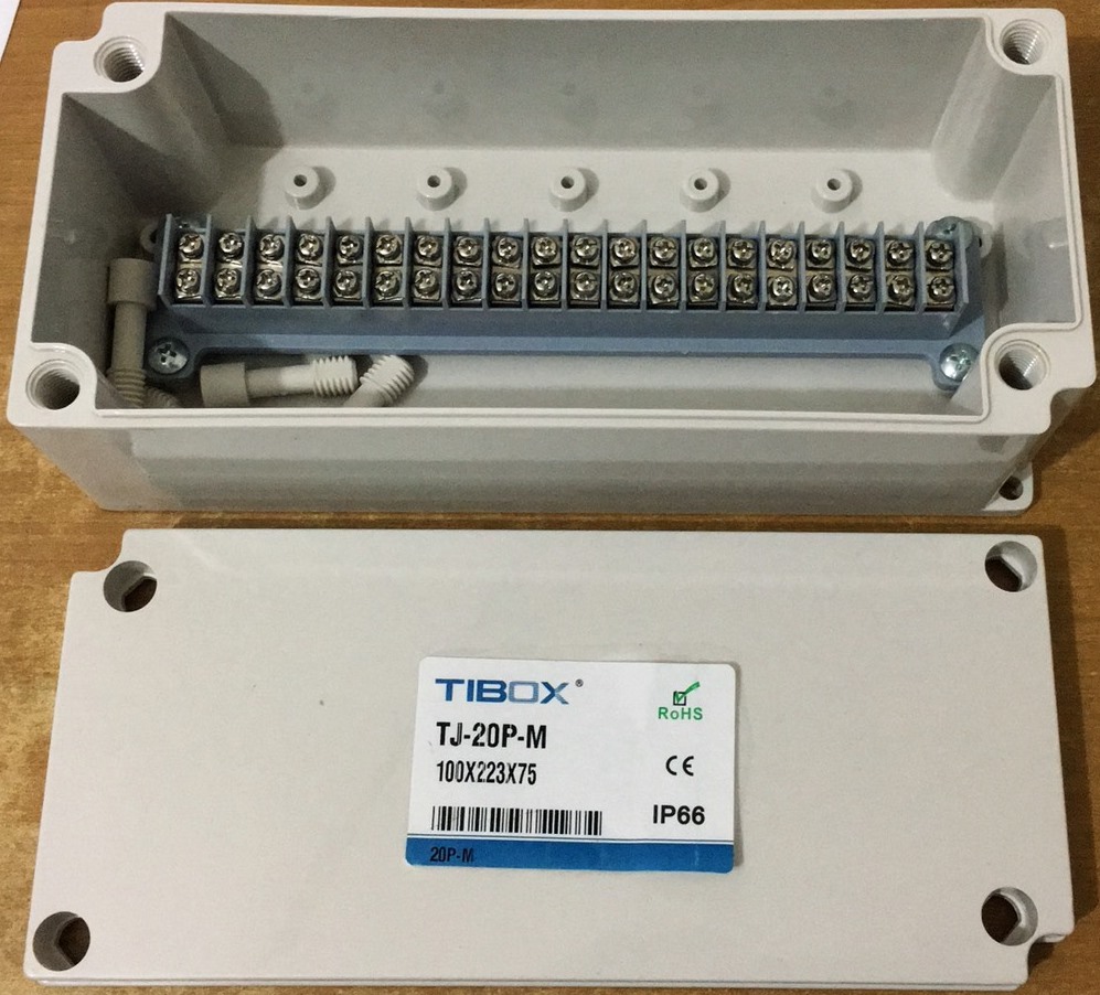 20 poles terminal block box TJ-20P-M TJ-20P-S and BC-AG-20PT terminal ...